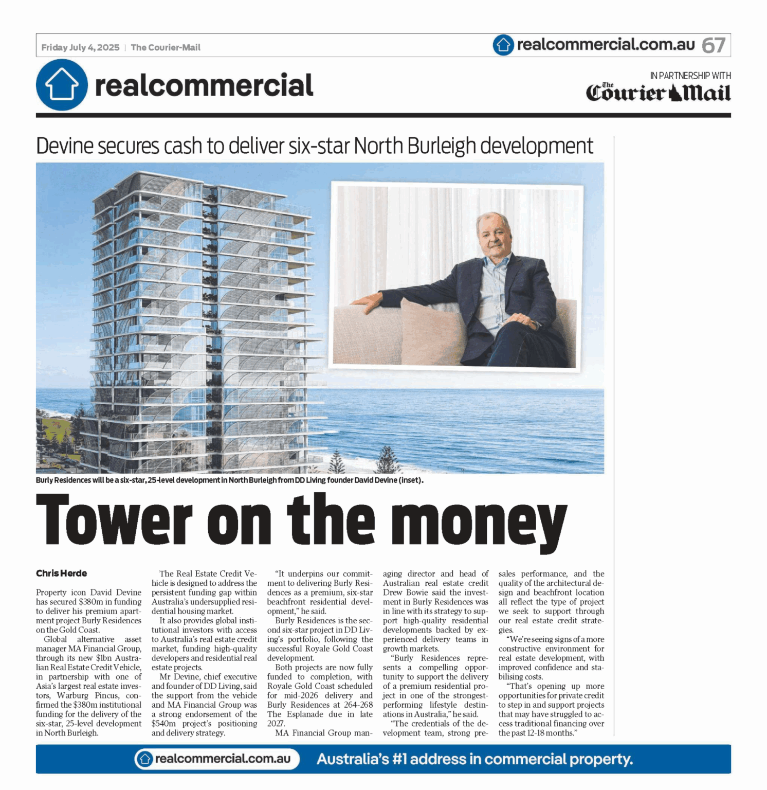 Tower on the money - TOTAL Property Group